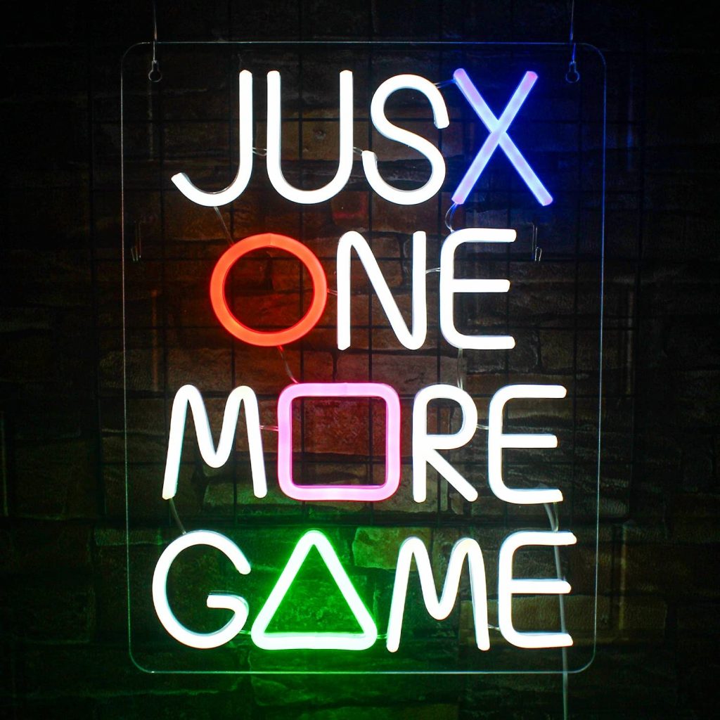 Jusx One More Game Neon Sign Best Gamer Gifts | Liuyang Lamps