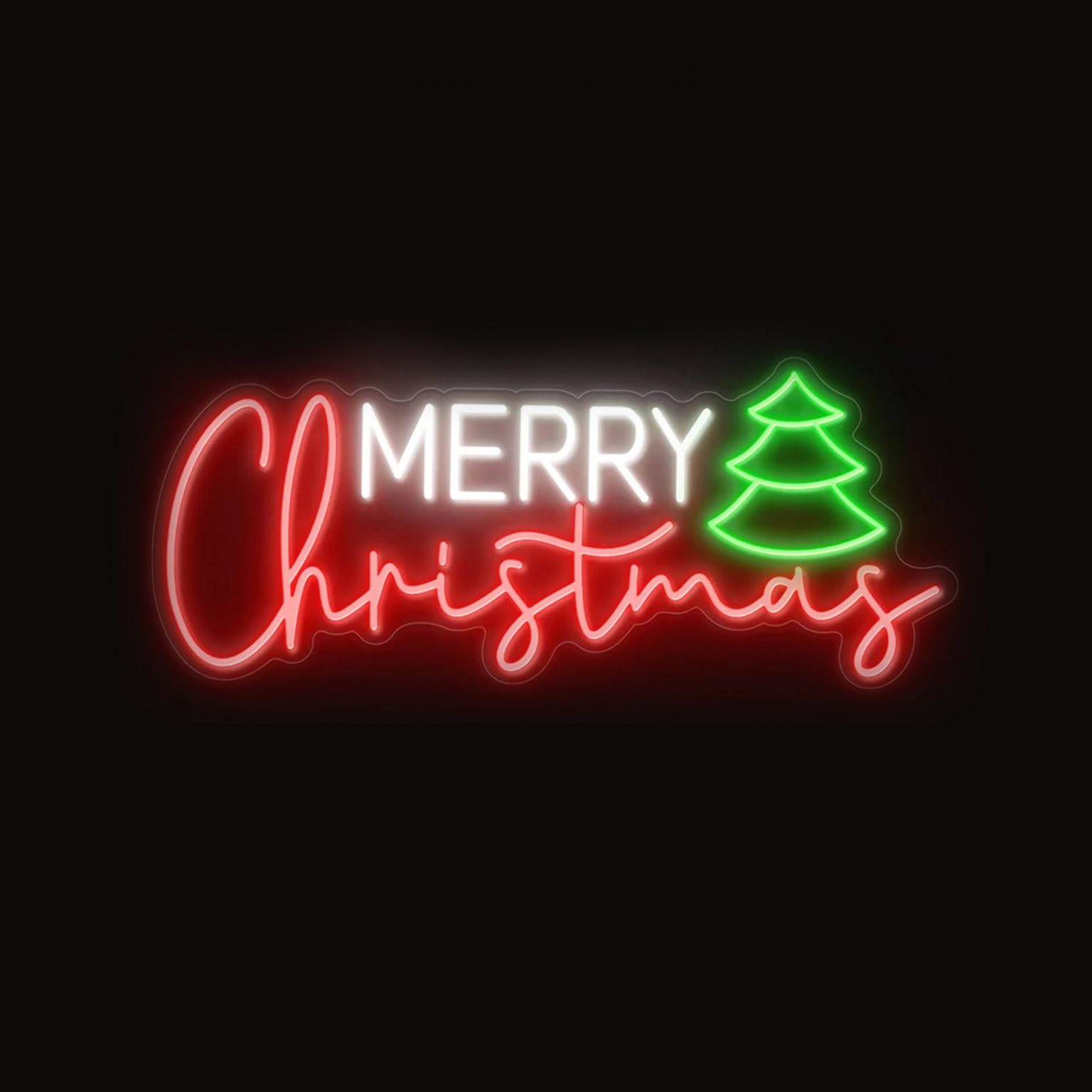 Merry Christmas and Tree Neon Sign New Style | Liuyang Lamps