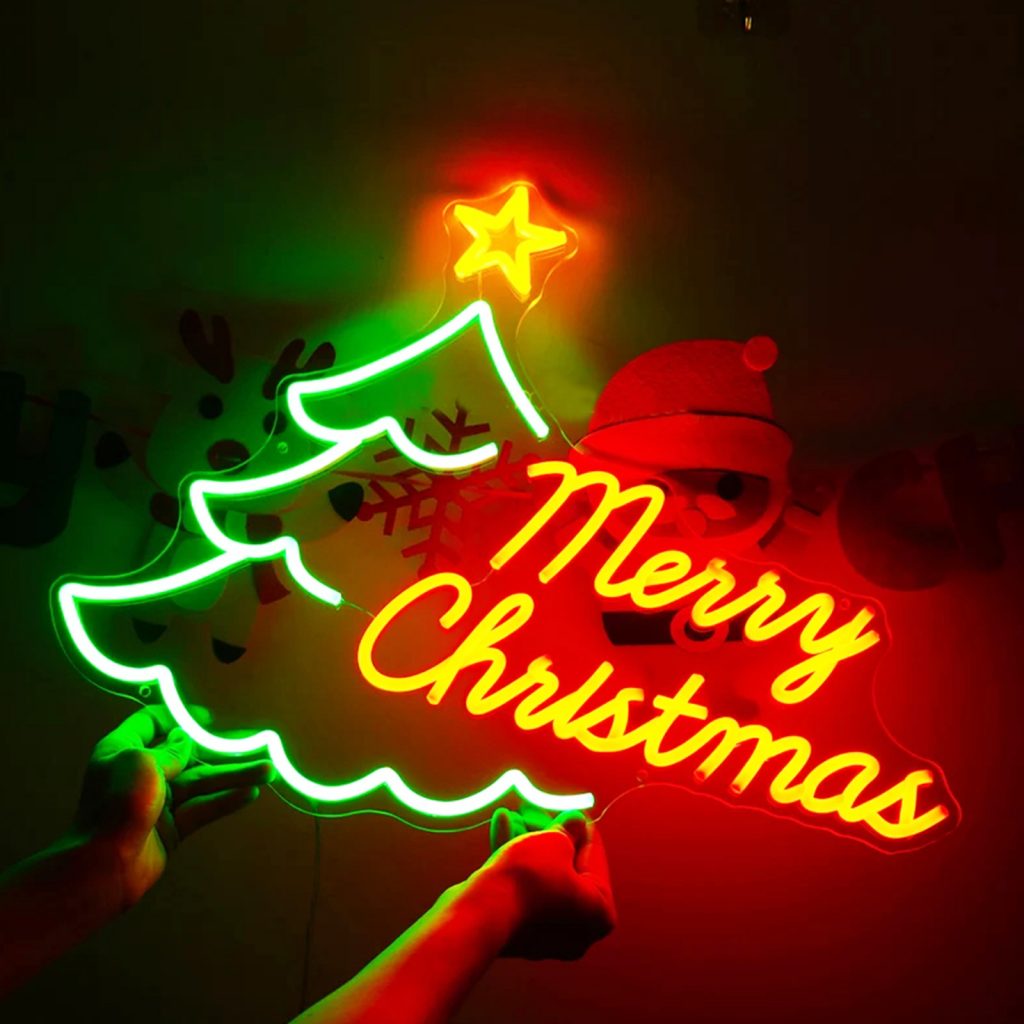 Merry Christmas With Tree LED Neon Sign | Liuyang Lamps