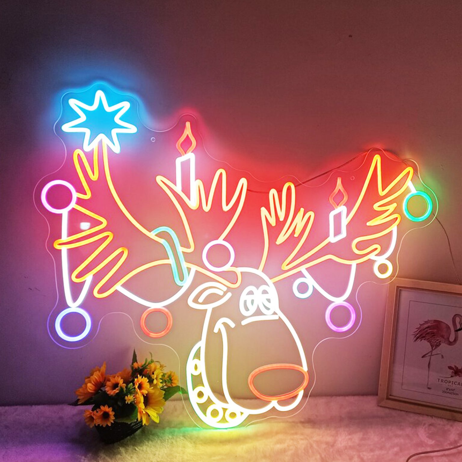 Rudolph the Red Neon Signs | Liuyang Lamps