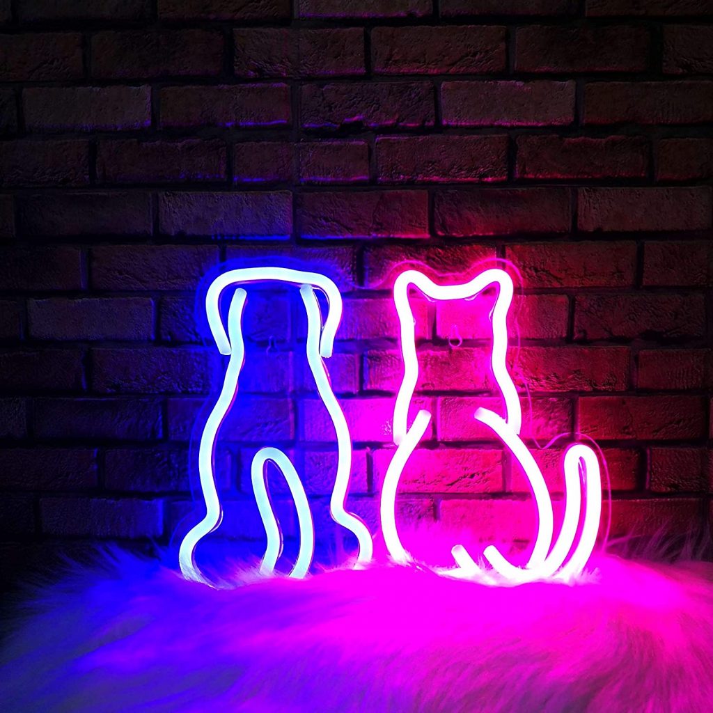 Cat With Dog Neon Sign Cute Led Neon light | Liuyang Lamps