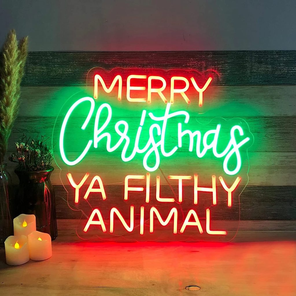 Merry Christmas Ya Filthy Animal Neon Sign | Liuyang Lamps