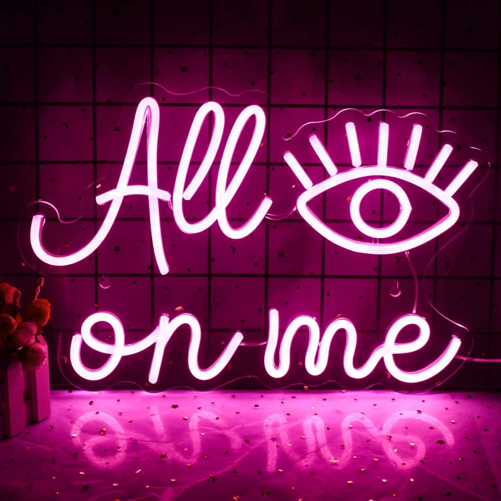 Pink All Eyes on Me Neon Sign | Liuyang Lamps