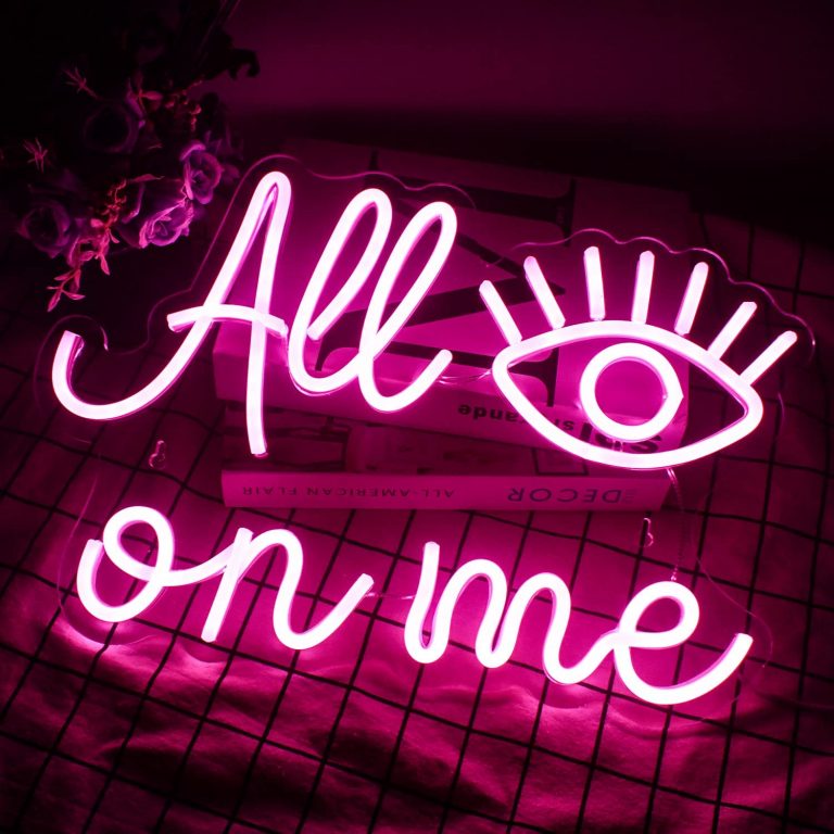 Pink All Eyes on Me Neon Sign | Liuyang Lamps