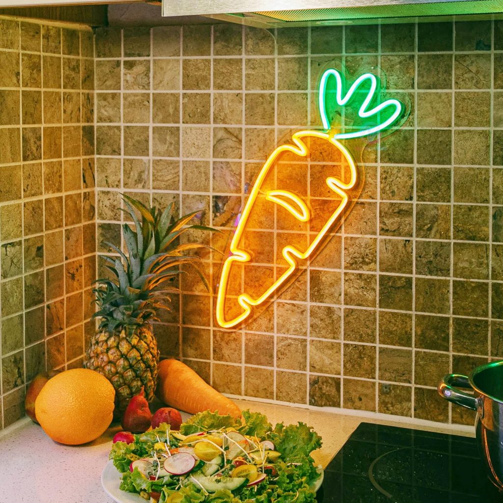 Carrot Fruit Wall Neon Sign | Liuyang Lamps