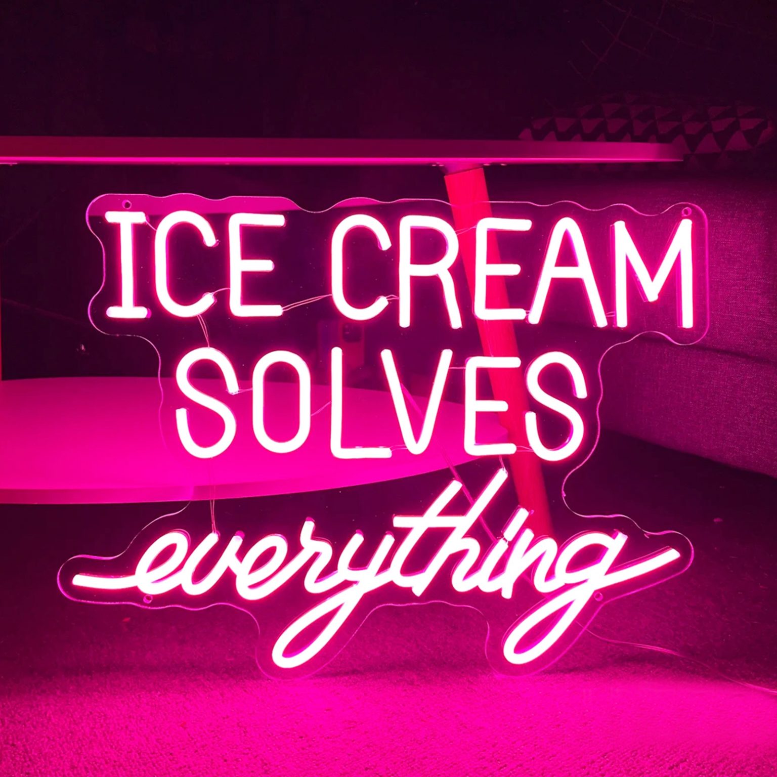Ice Cream Solves Everything Neon Sign | Liuyang Lamps