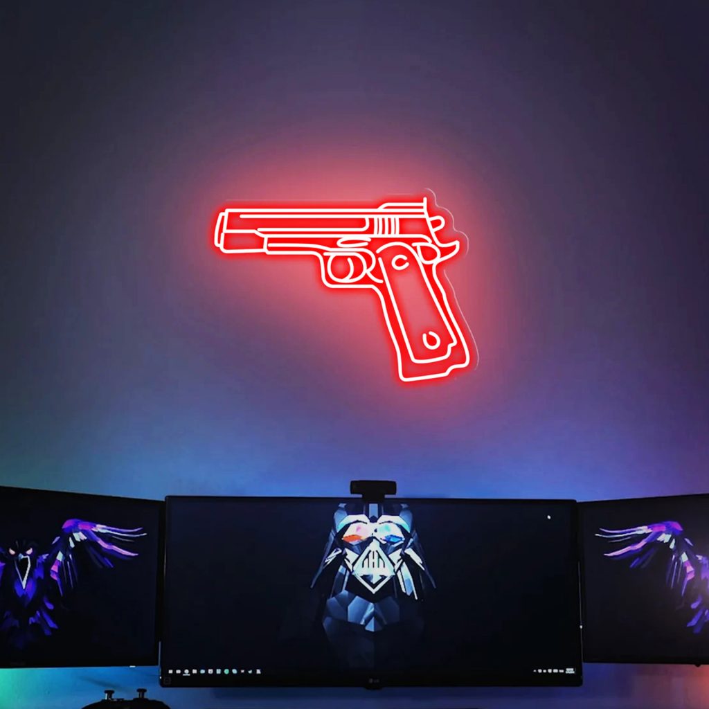 Pistol Gun Neon Sign | Liuyang Lamps