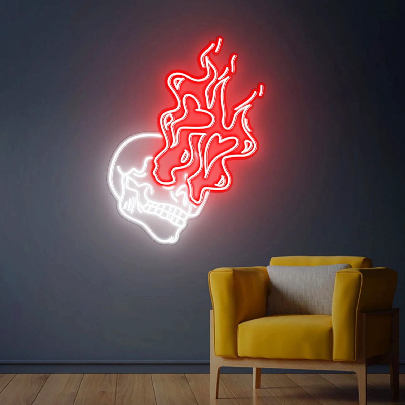 Skull Head Hot Neon Sign | Liuyang Lamps