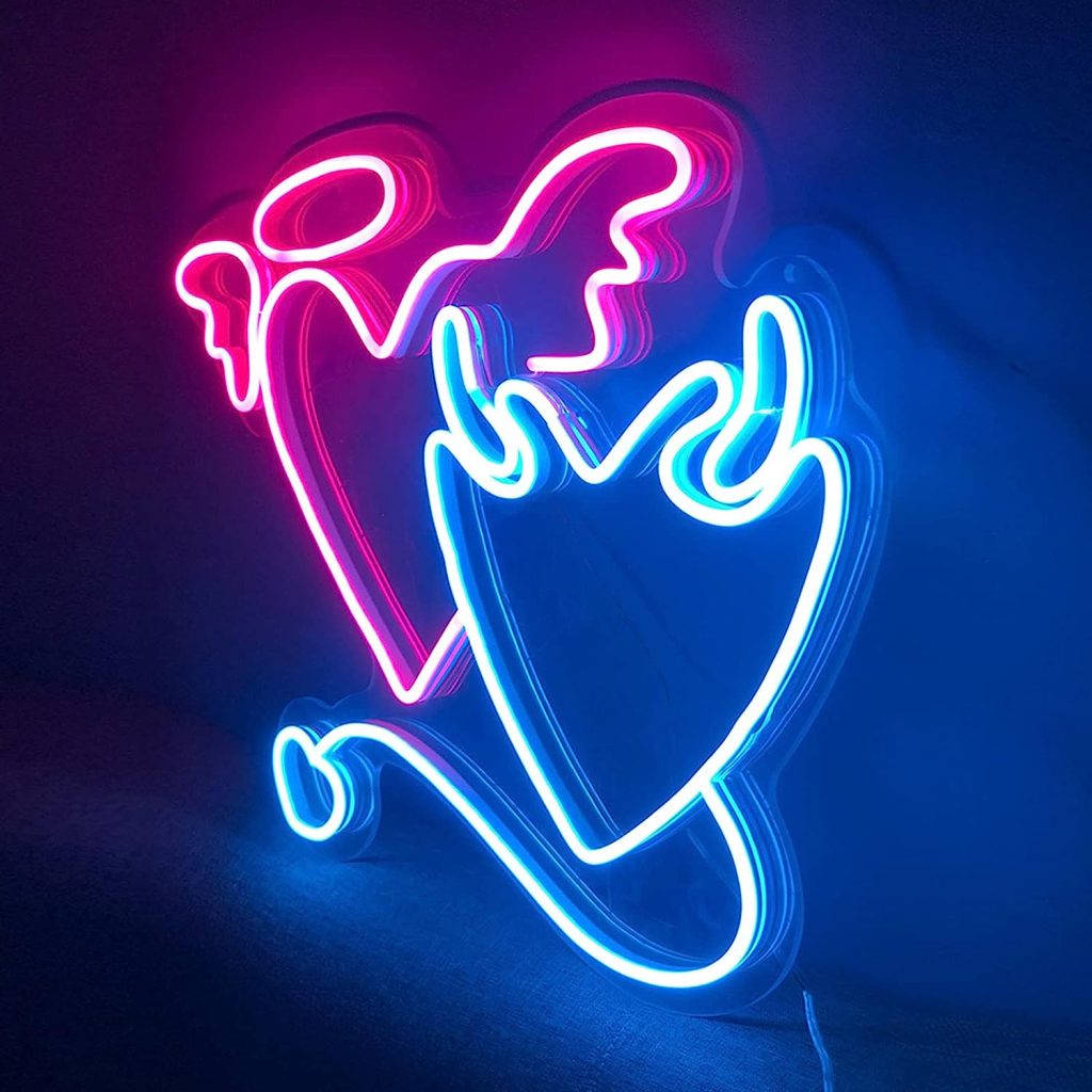 Angel and Devil Neon Sign | Liuyang Lamps